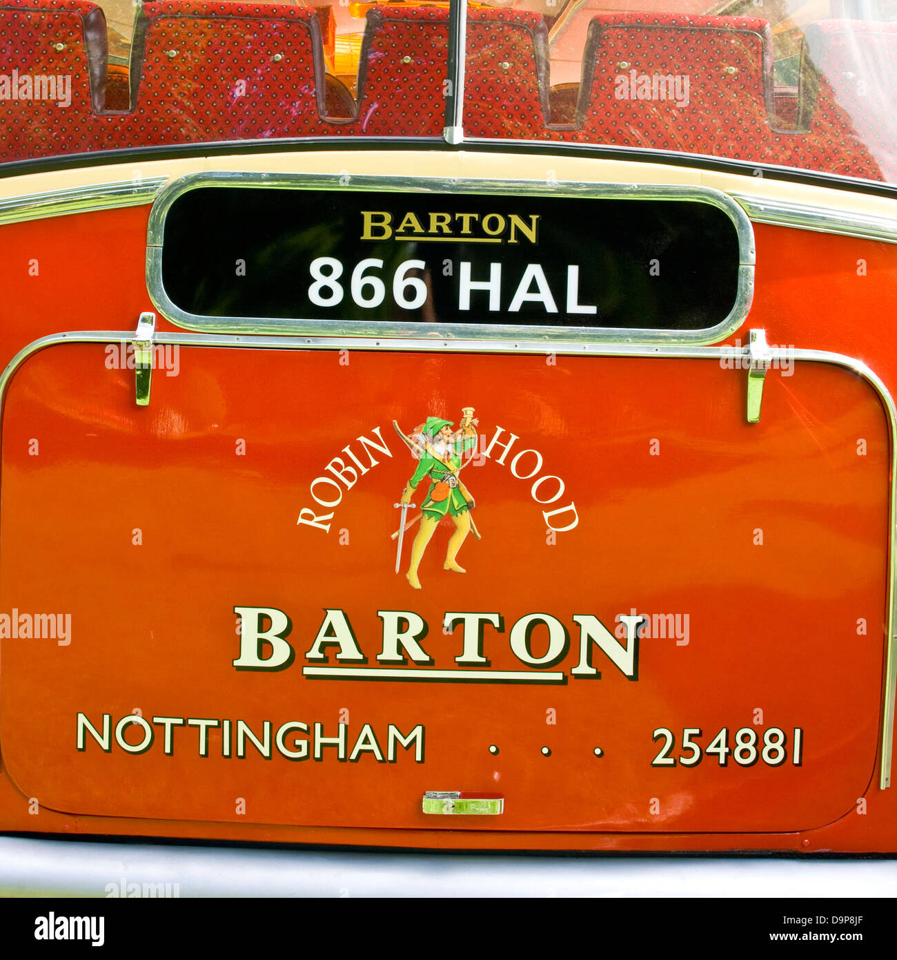 Rear view 1961 Nottingham Barton bus Stock Photo - Alamy
