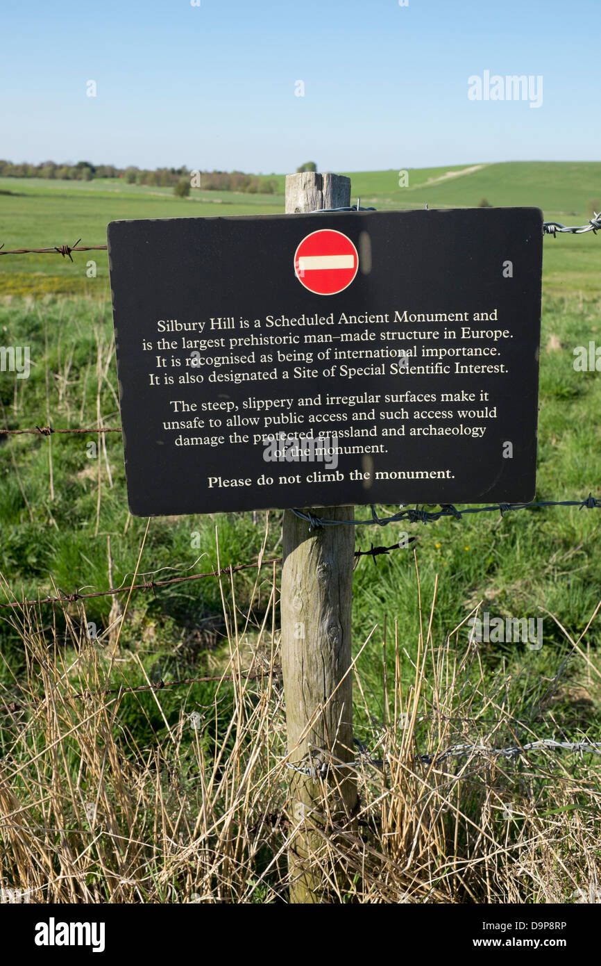 Silbury Hill Sign Stock Photo - Alamy