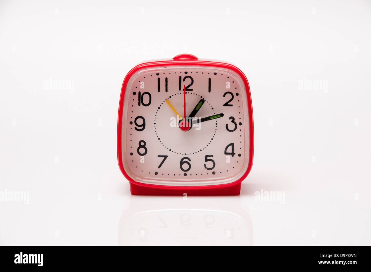 red clock to check the time when you need it Stock Photo - Alamy