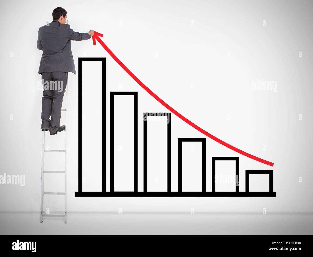 Man drawing line above hi-res stock photography and images - Alamy