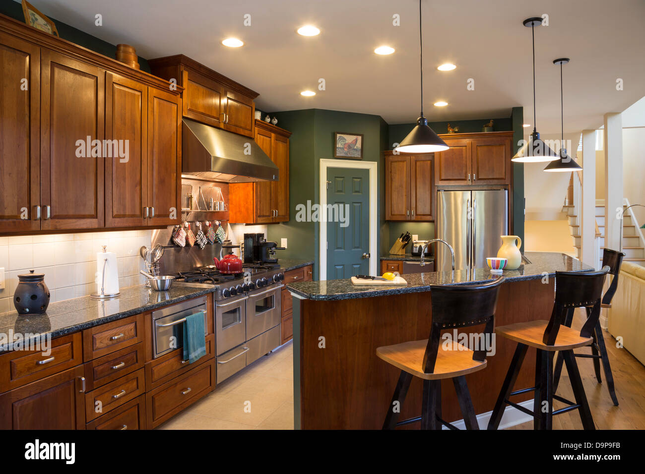 Showcase luxury modern residential kitchen, USA Stock Photo - Alamy