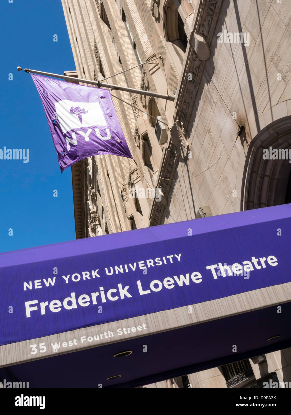 Frederick Loewe Theatre, NYU campus, Greenwich Village, NYC Stock Photo ...