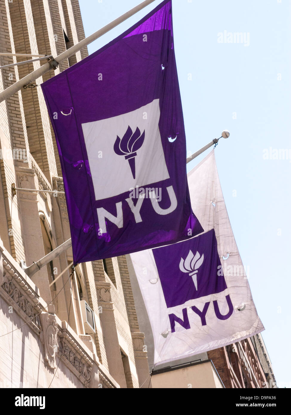 New York University Flags, NYC Stock Photo - Alamy