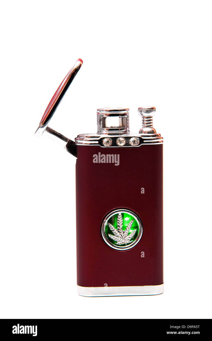lighter red with a green light Stock Photo - Alamy