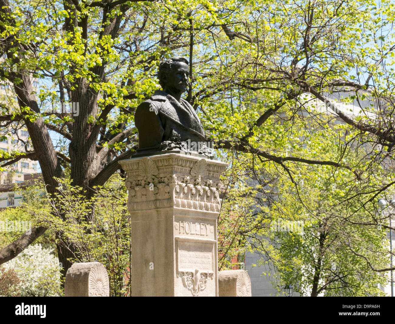 Alexander Lyman Holley Monument, Washington Square Park, NYC Stock ...