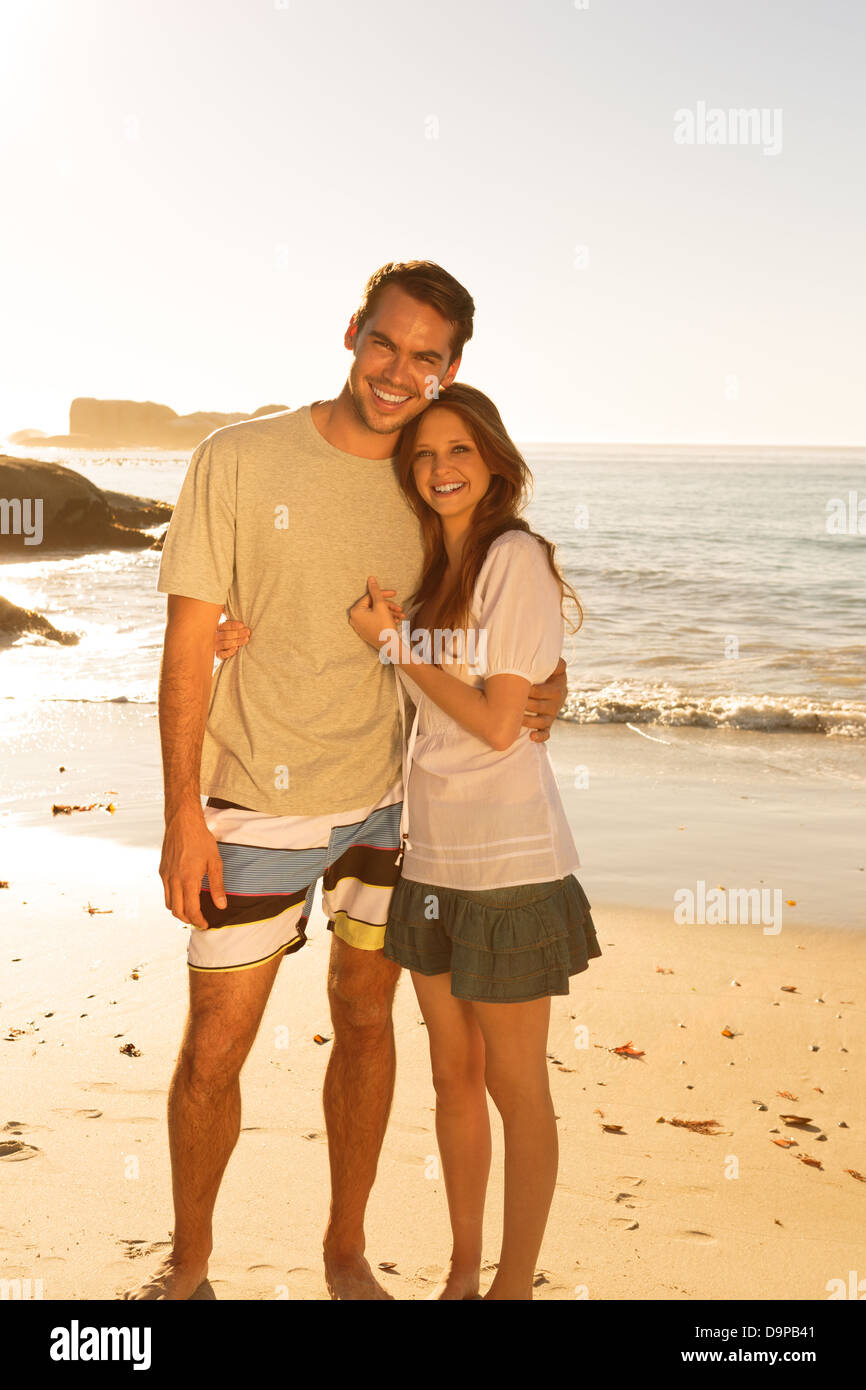 Romantic couple embracing standing on hi-res stock photography and ...