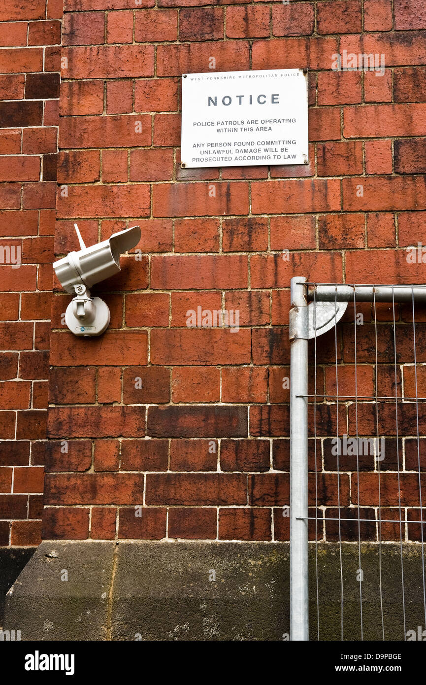 Police notice at the former Cookridge Hospital, Silk Mill Way ...
