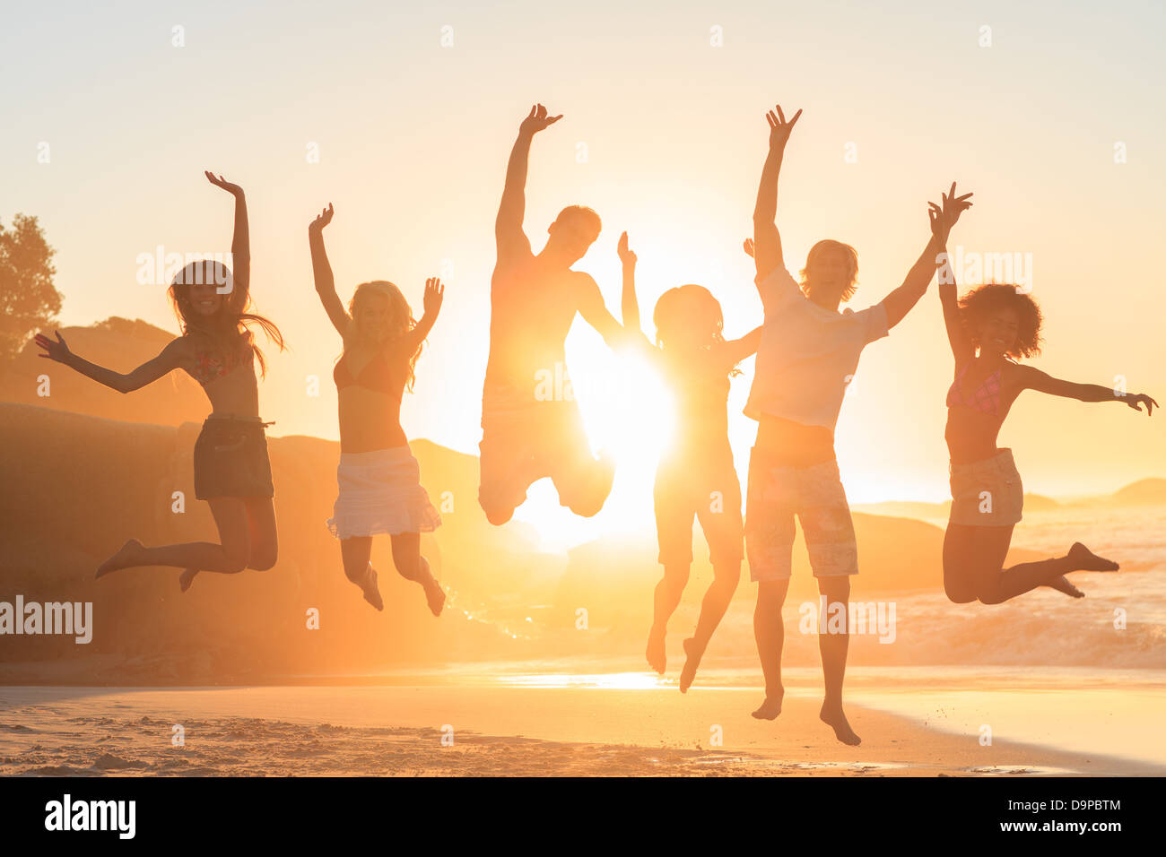 Sunset Pictures With People Jumping