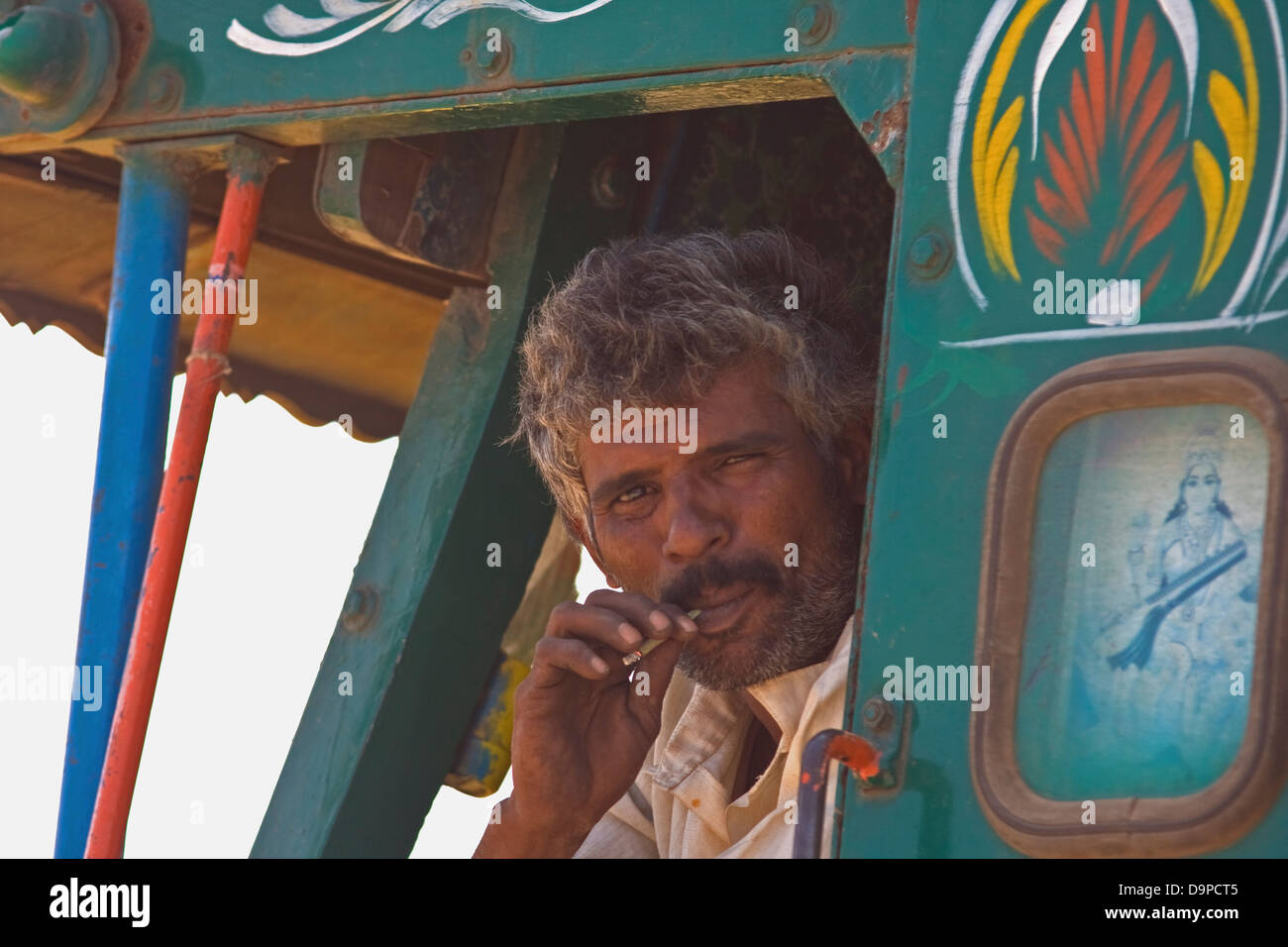 India, Karnataka, Belgaun, Truck Driver Stock Photo - Alamy