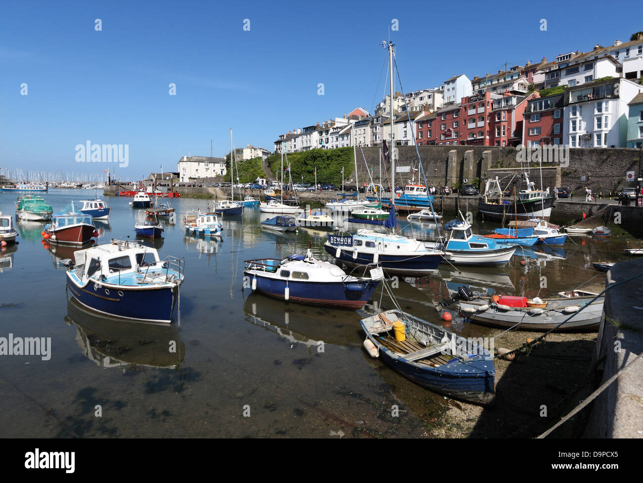 The harbour at Brixham, Devon, England, United Kingdom Stock Photo - Alamy