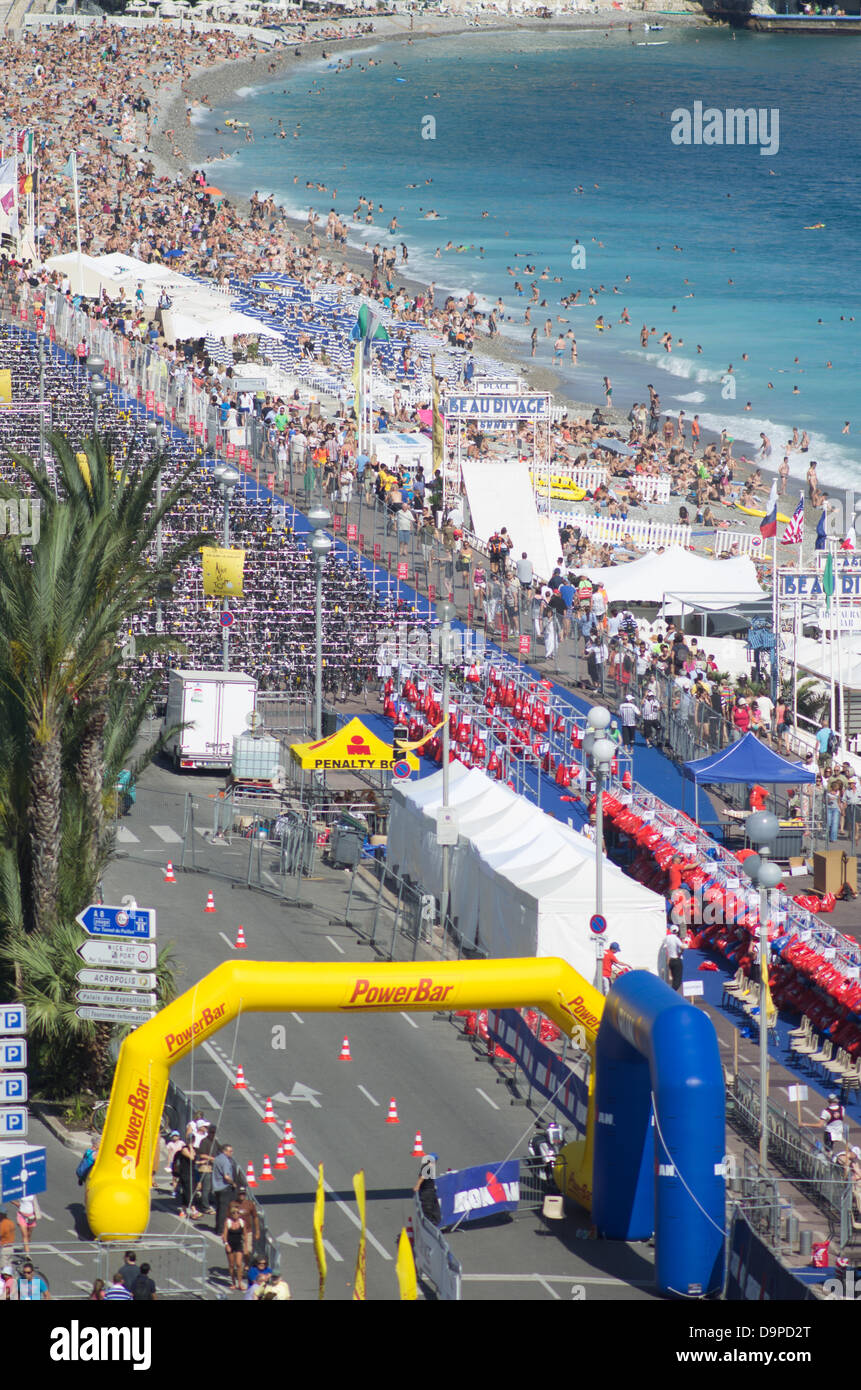 Nice, France. 23rd June, 2013. The running fraction of the ironman 2013 ...