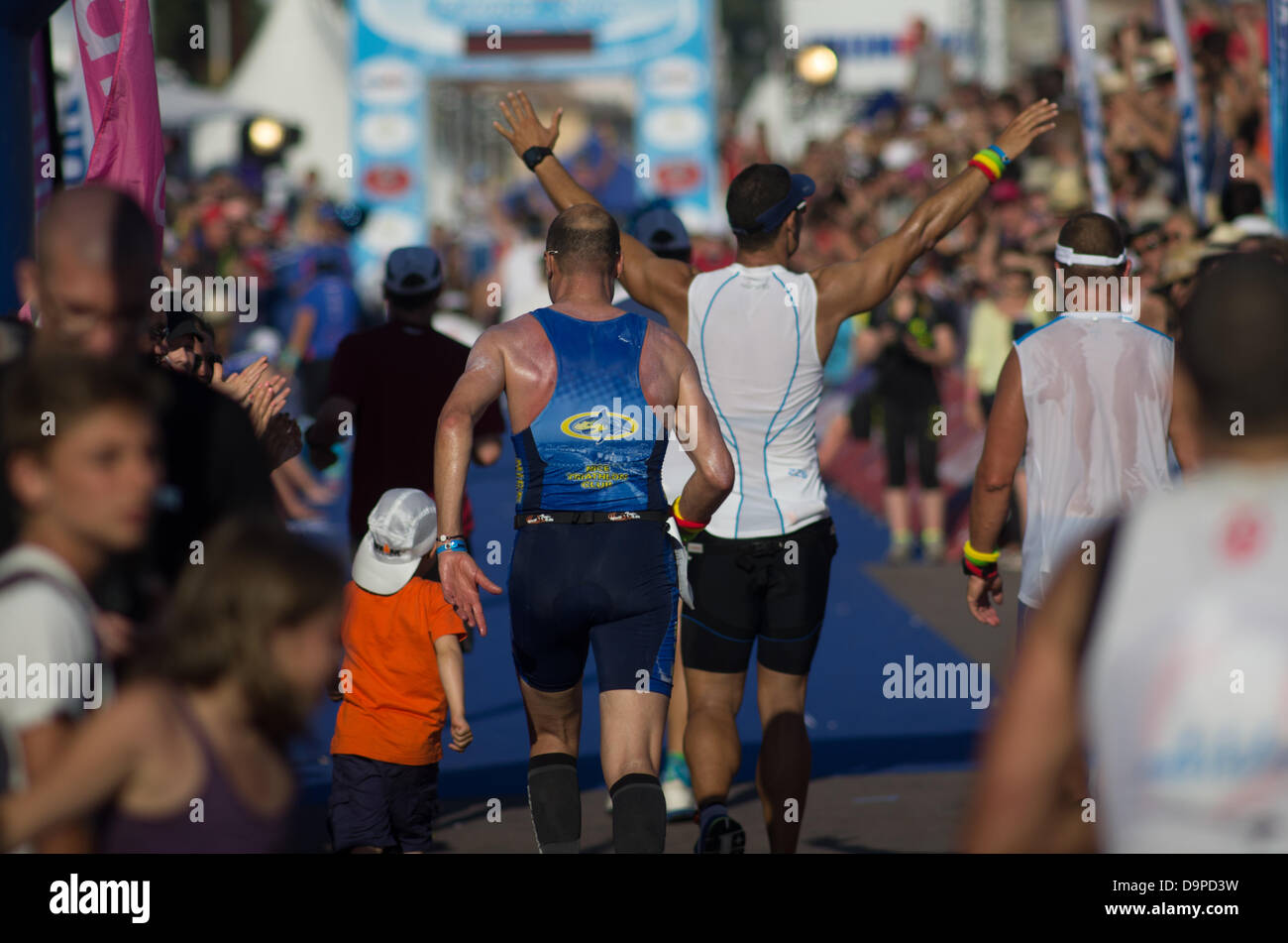Nice, France. 23rd June, 2013. The running fraction of the ironman 2013 ...