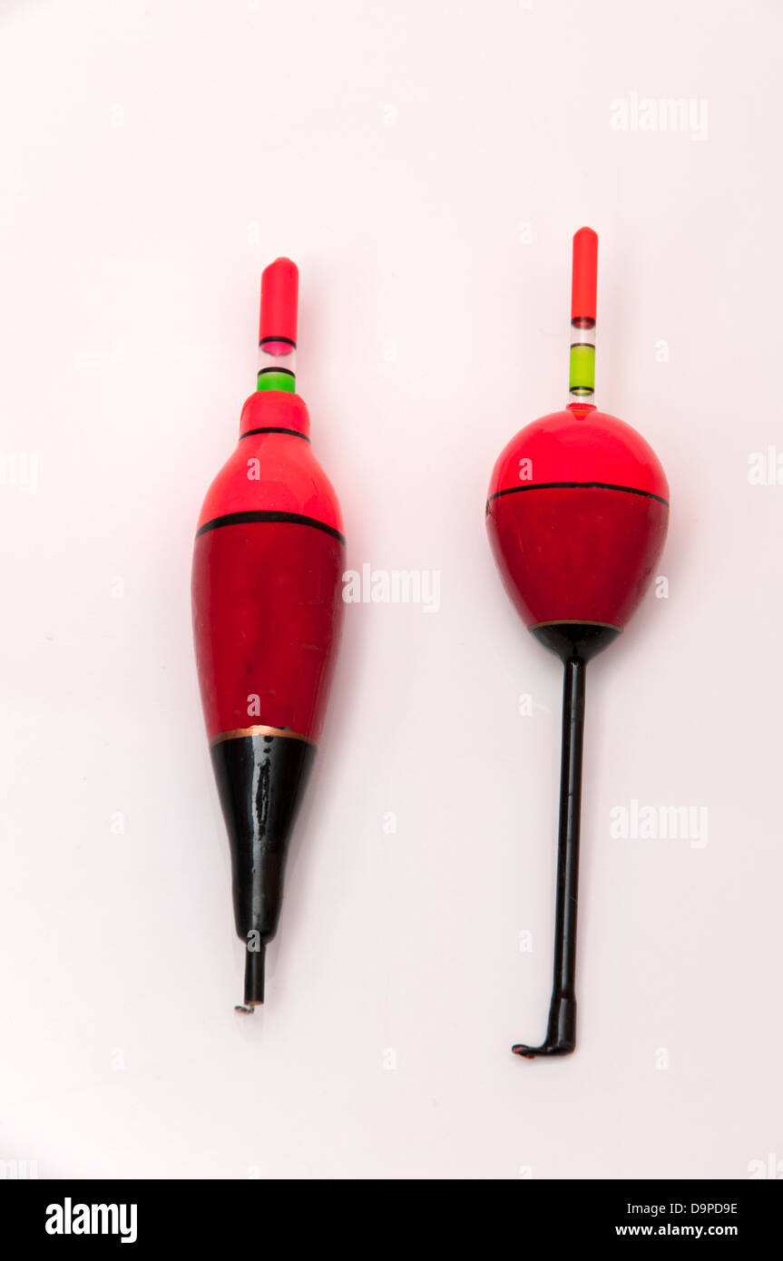 floats for fishing red color for a closer look Stock Photo - Alamy