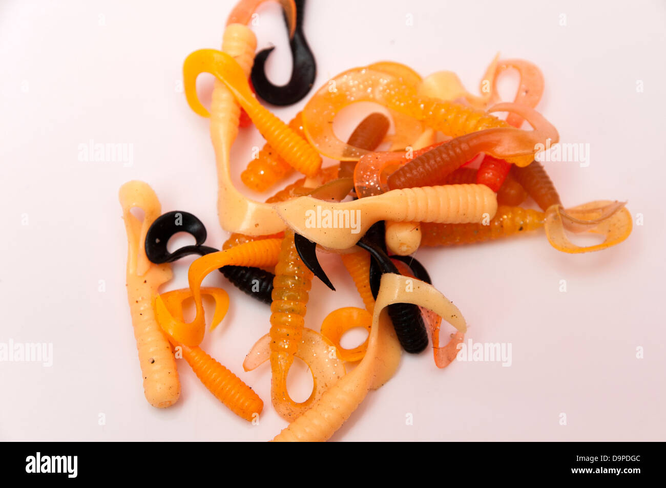 worms of many colors to prepare for fishing Stock Photo - Alamy