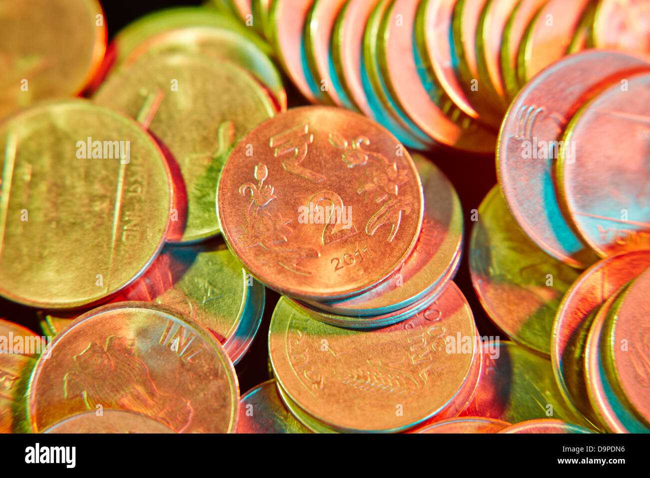 Close up Of Indian Rupees Coins Stock Photo Alamy