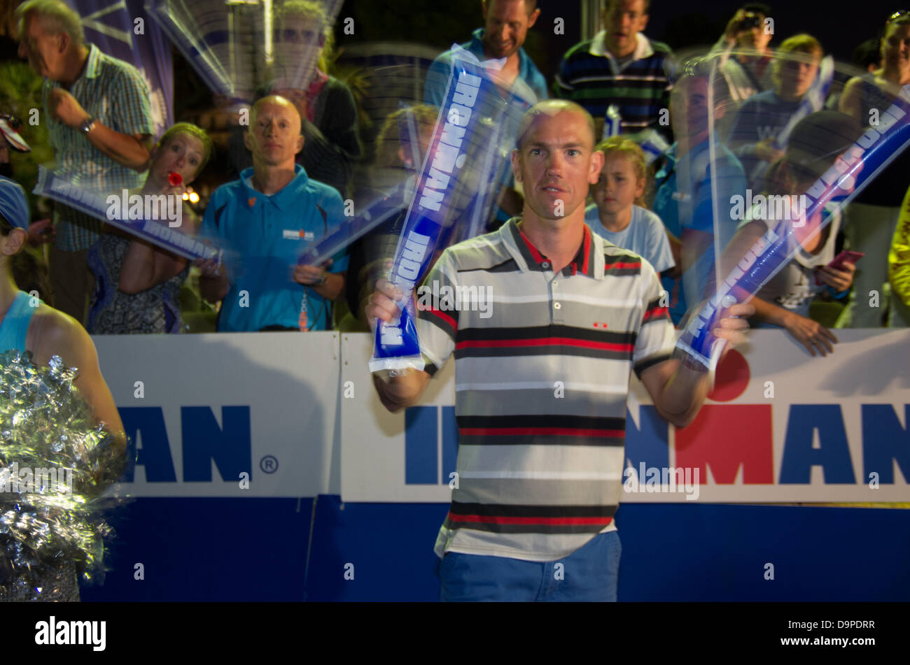 Nice, France. 23rd June, 2013. The running fraction of the ironman 2013 ...