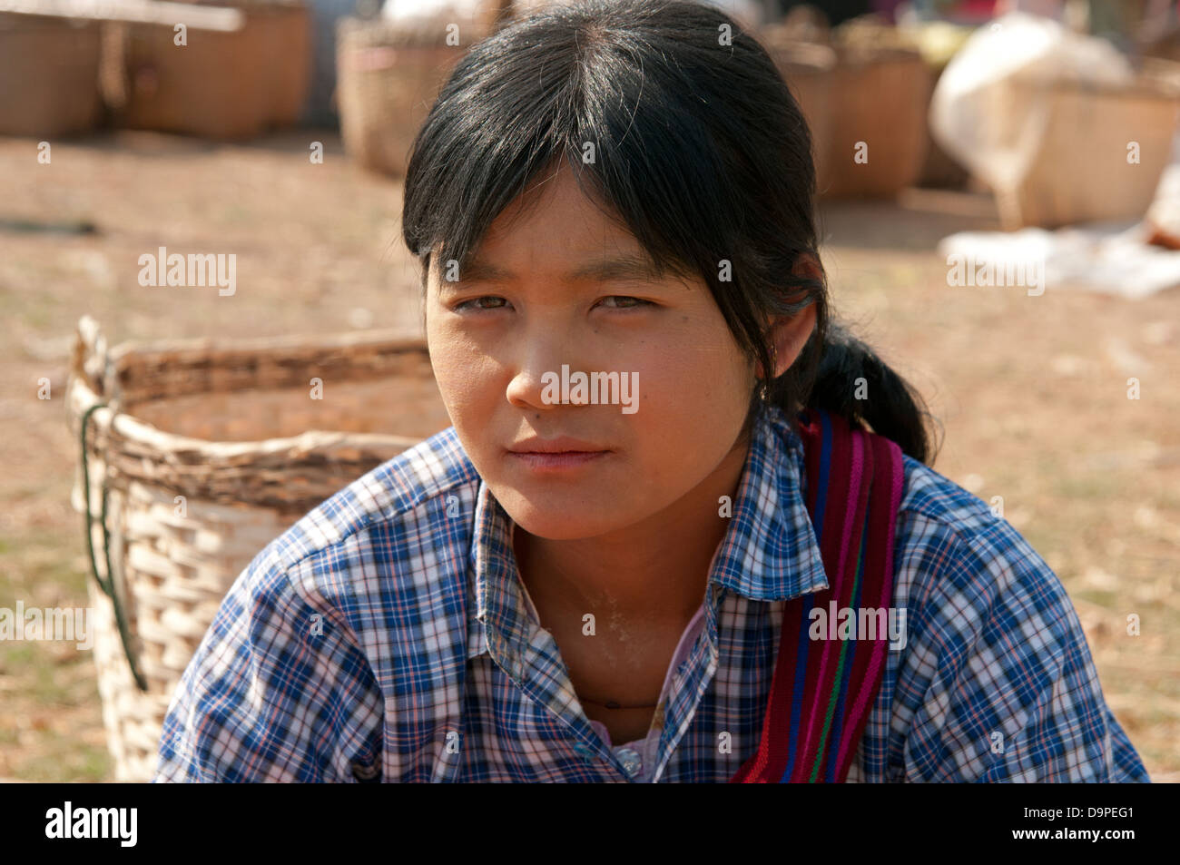 Myanmar girl traditional thanakha burmese hi-res stock photography and ...