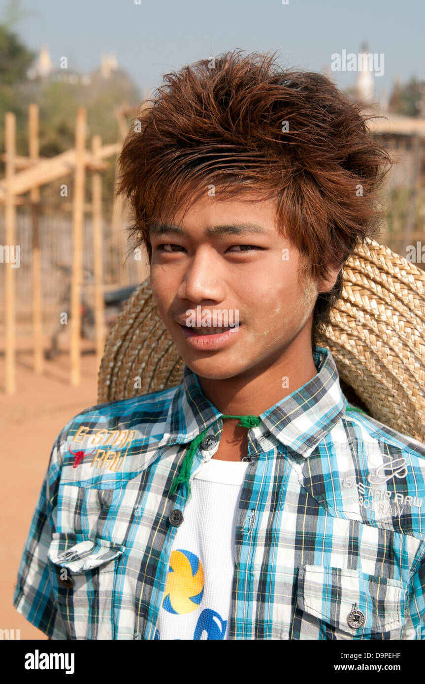 Young Intha man smiling at a market Shan states Myanmar (Burma Stock ...