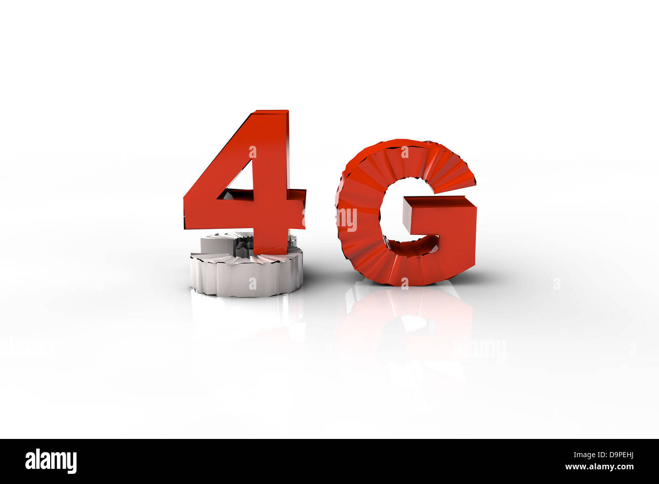 4G network text replacing 3G text ,over white background Stock Photo ...
