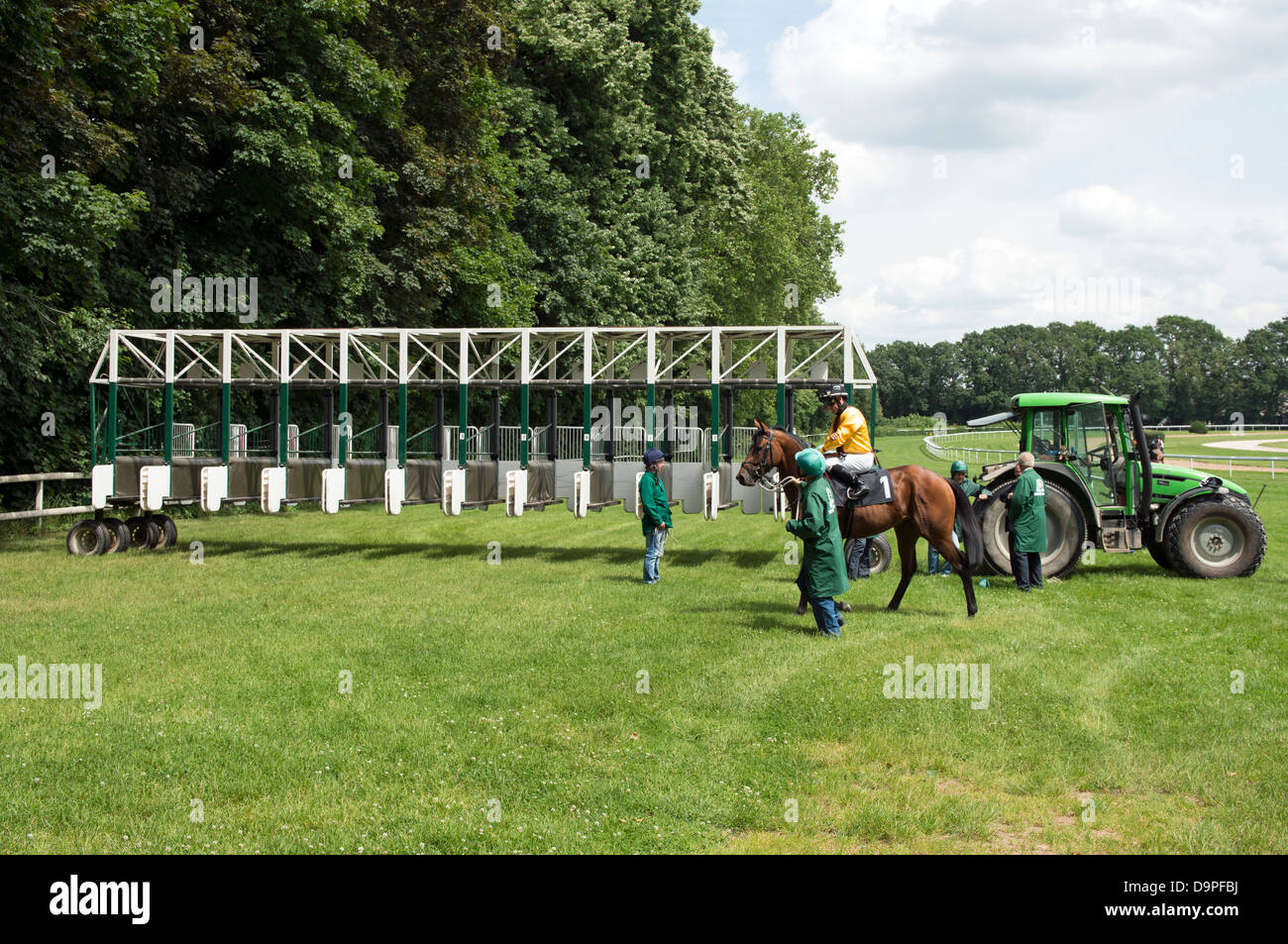 Starting stalls, horse racing, Cologne, Germany Stock Photo - Alamy