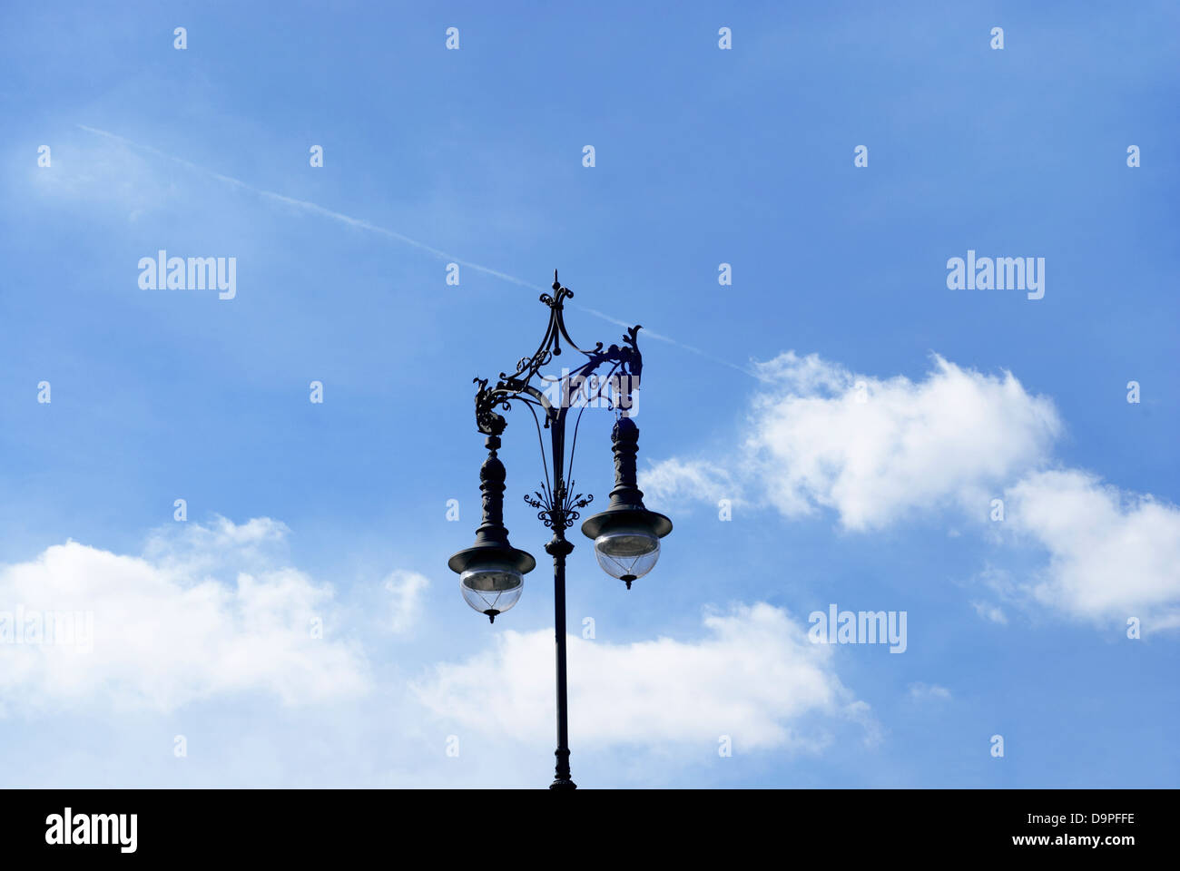 Old Street Light in the old town centre of Berlin, Germany Stock Photo ...
