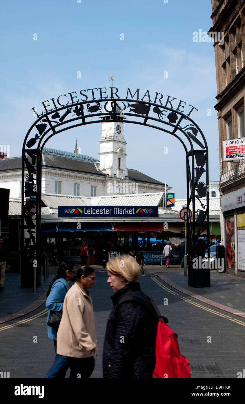 Leicester Market, Leicester, UK Stock Photo - Alamy