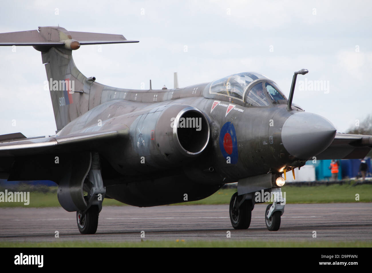 RAF Buccaneer cold war vintage bomber at Bruntingthorpe airfield uk ...