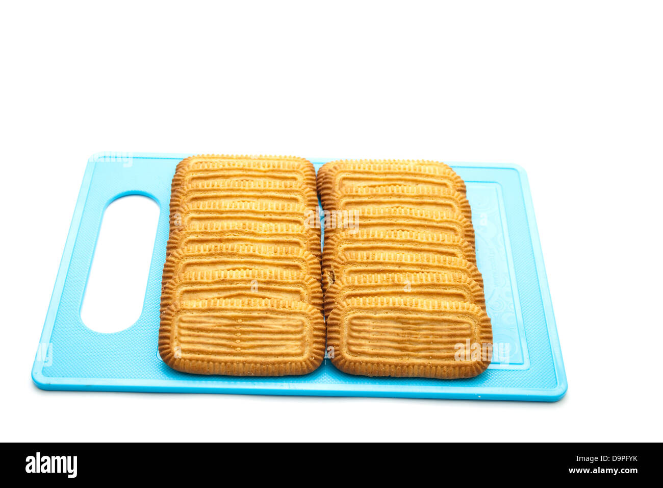 Biscuits on blue hi-res stock photography and images - Alamy