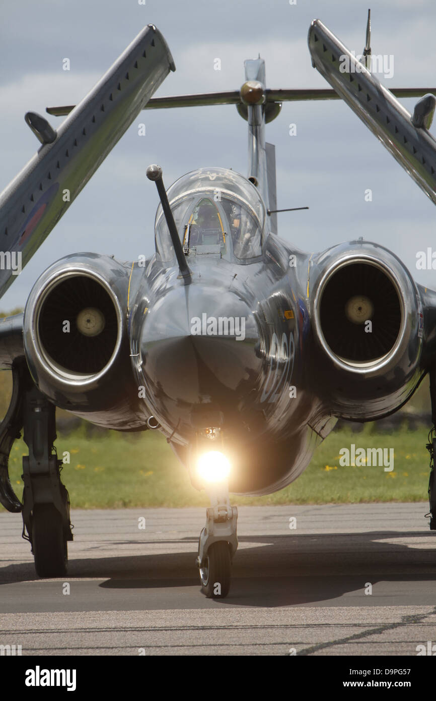 RAF Buccaneer cold war vintage bomber at Bruntingthorpe airfield uk ...
