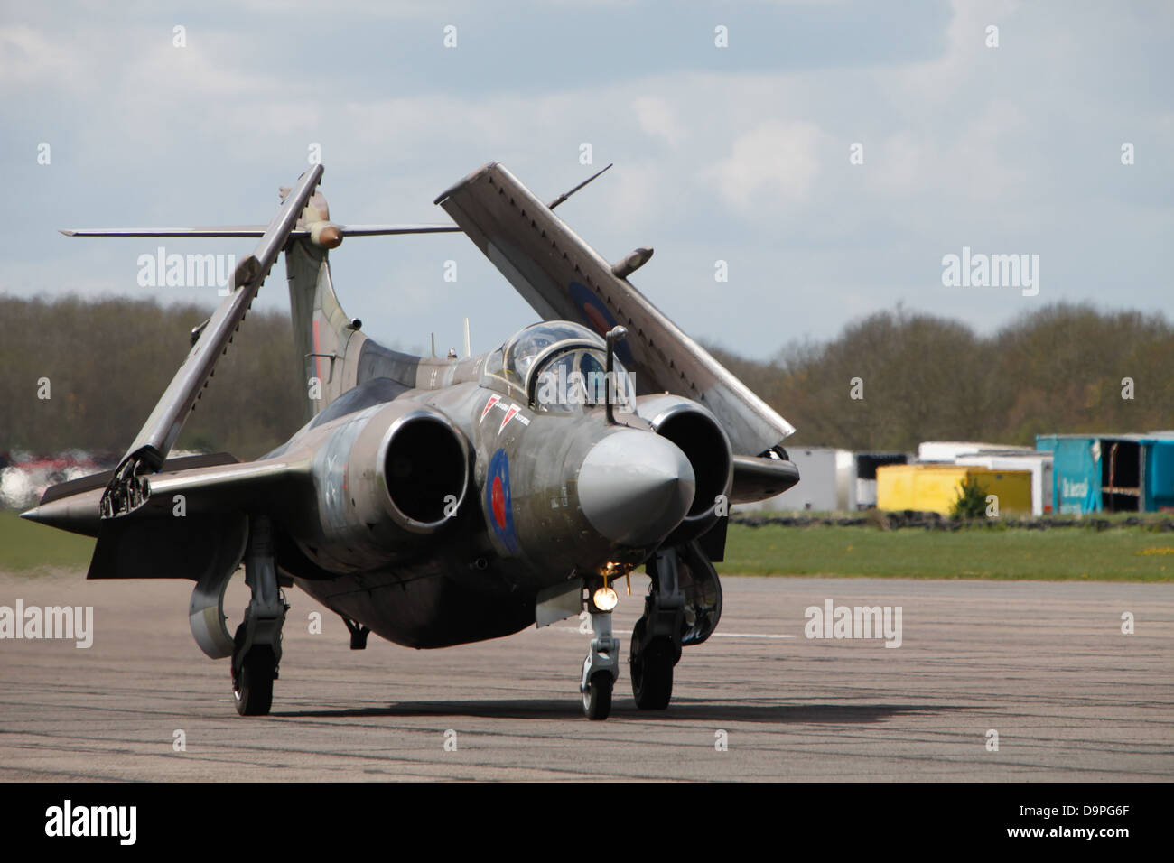 RAF Buccaneer cold war vintage bomber at Bruntingthorpe airfield uk ...