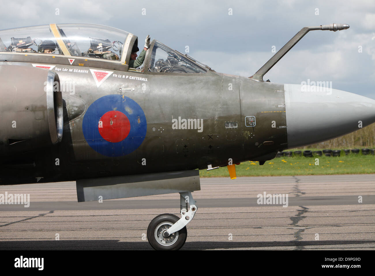 RAF Buccaneer cold war vintage bomber at Bruntingthorpe airfield uk ...