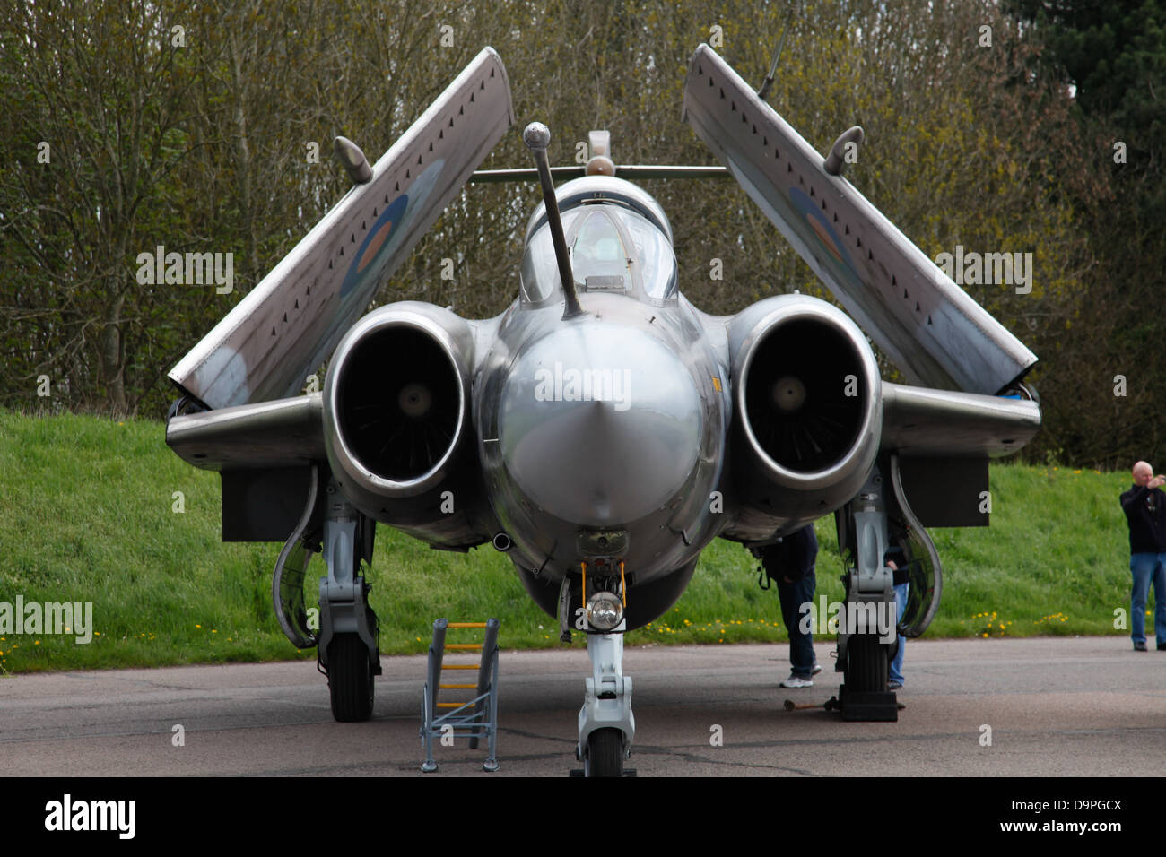 RAF Buccaneer cold war vintage bomber at Bruntingthorpe airfield uk ...