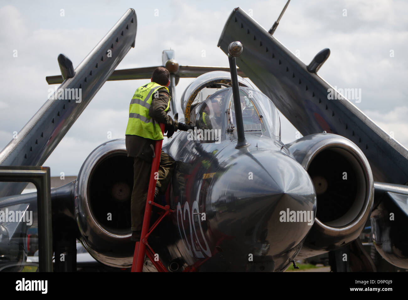 RAF Buccaneer cold war vintage bomber at Bruntingthorpe airfield uk ...