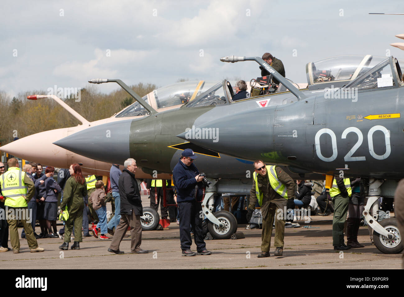 RAF Buccaneer cold war vintage bomber at Bruntingthorpe airfield uk ...