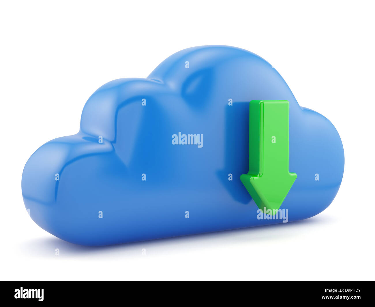 3d illustration of download concept on white background Stock Photo - Alamy