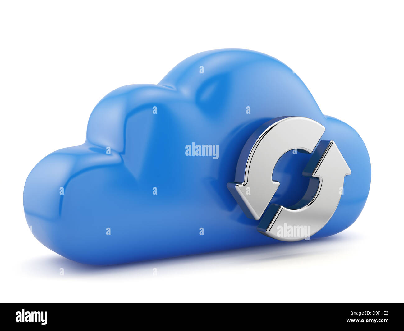 3d illustration of synchronization concept on white background Stock ...