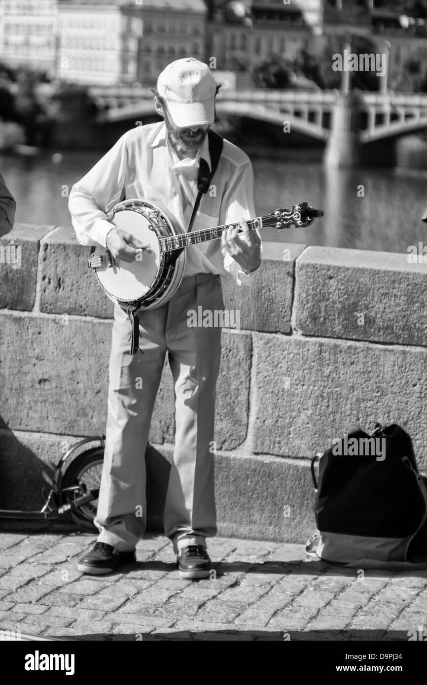 Player on banjo Stock Photo - Alamy
