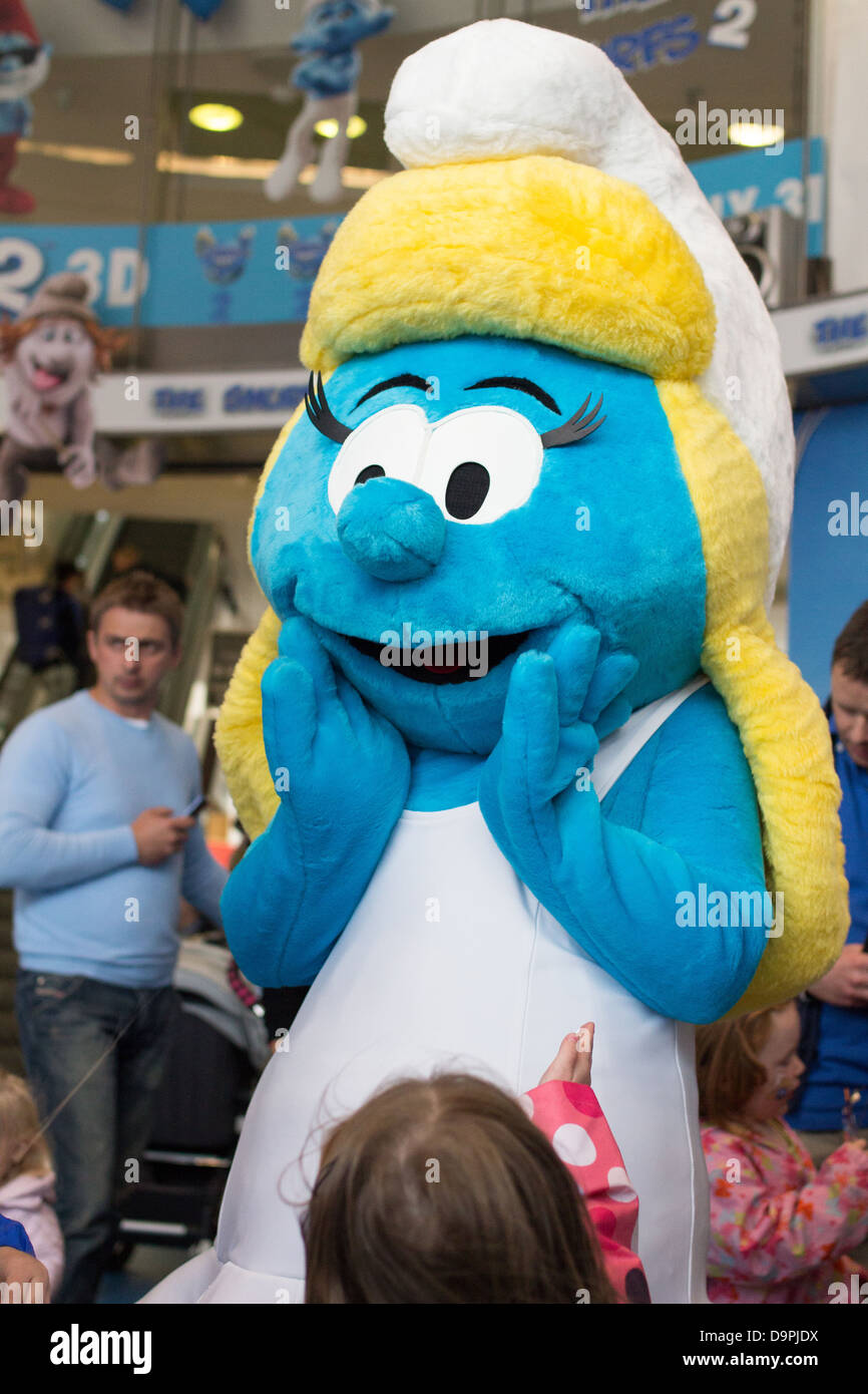 Pictured is a person wearing a costume of Smurfette Stock Photo - Alamy