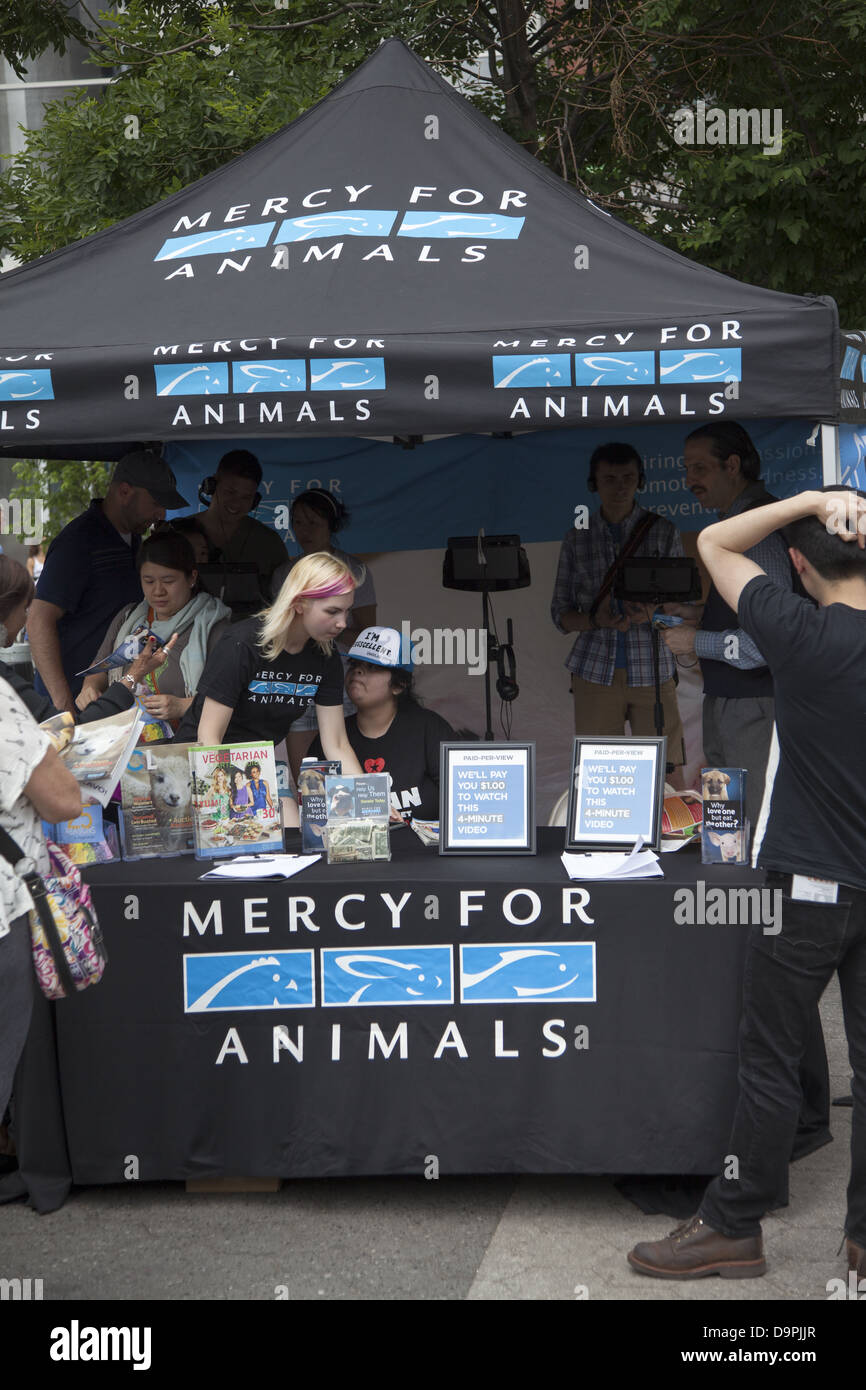 "Mercy For Animals" booth at the 3rd annual International Animal Rights ...