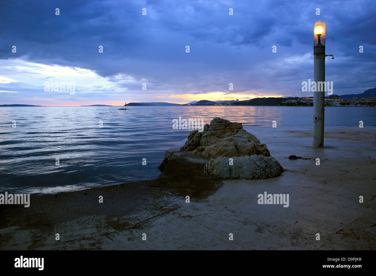 Beautiful sea sunset over Split city in Croatia Stock Photo - Alamy