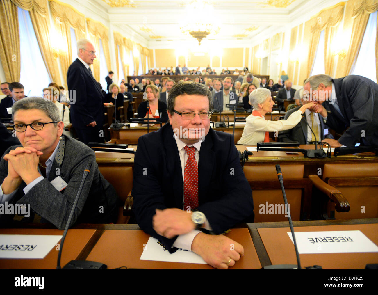 Alexandr Vondra (front right) is seen during the meeting on 15th ...