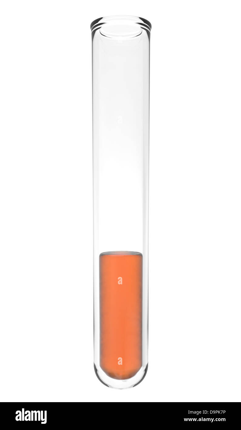 test tube with orange liquid inside Stock Photo - Alamy