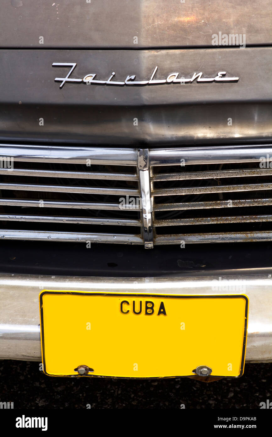 Cuba car number plate close hi-res stock photography and images - Alamy