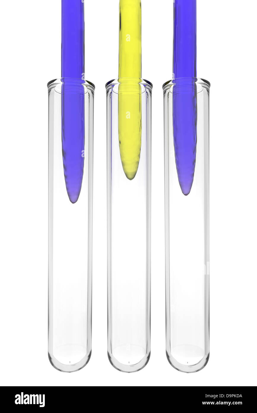 liquids in european colors flow in test tubes Stock Photo - Alamy