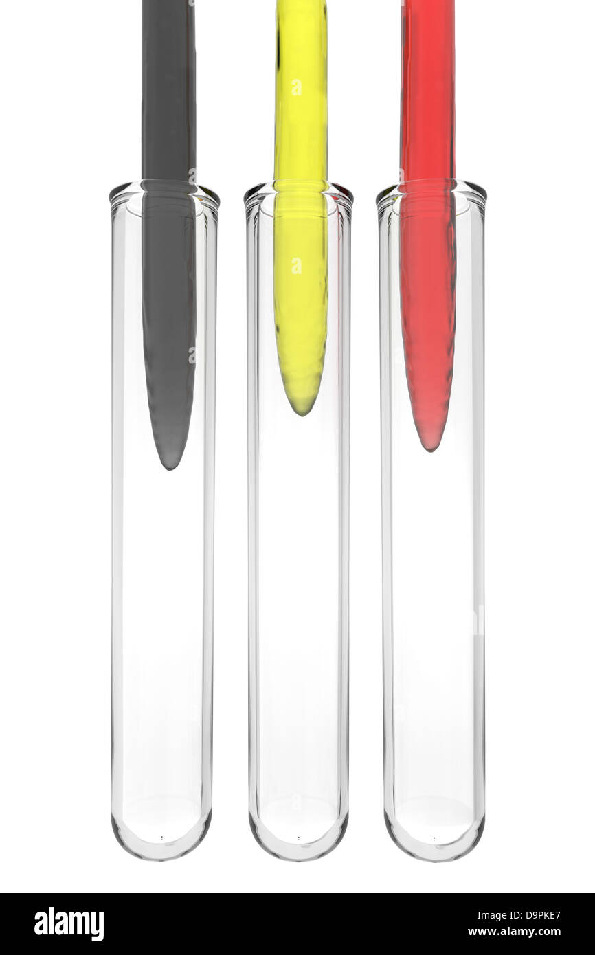 liquids in german national colors flow in test tubes Stock Photo - Alamy