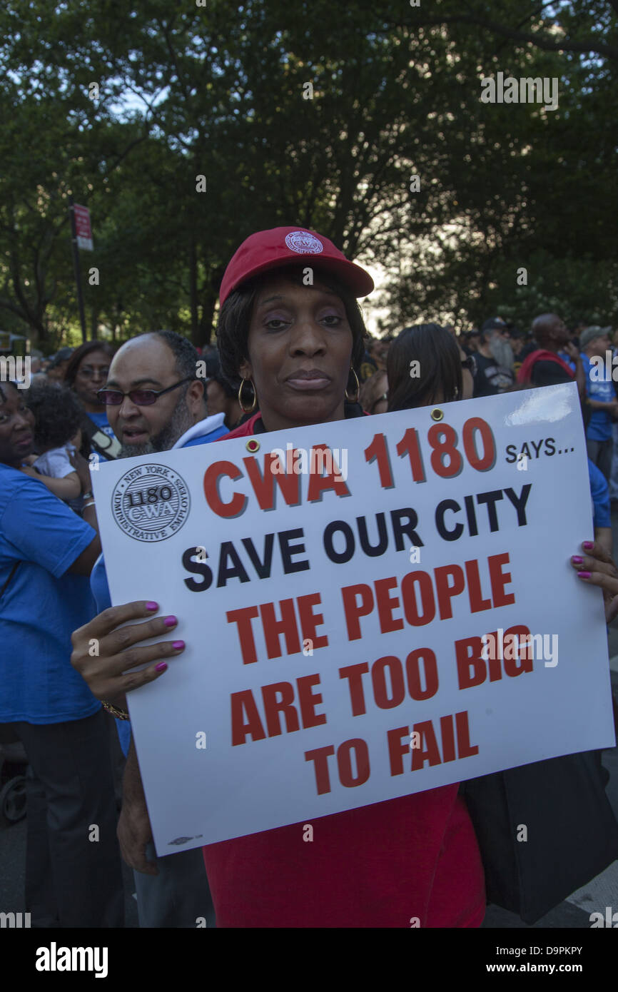 Unionized city workers from various professions, FDNY, teachers, nurses ...