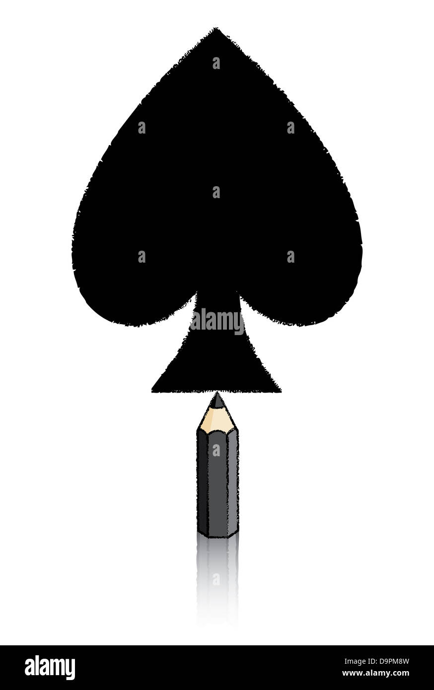 Cartoon Illustration Spade Card Suit High Resolution Stock Photography ...