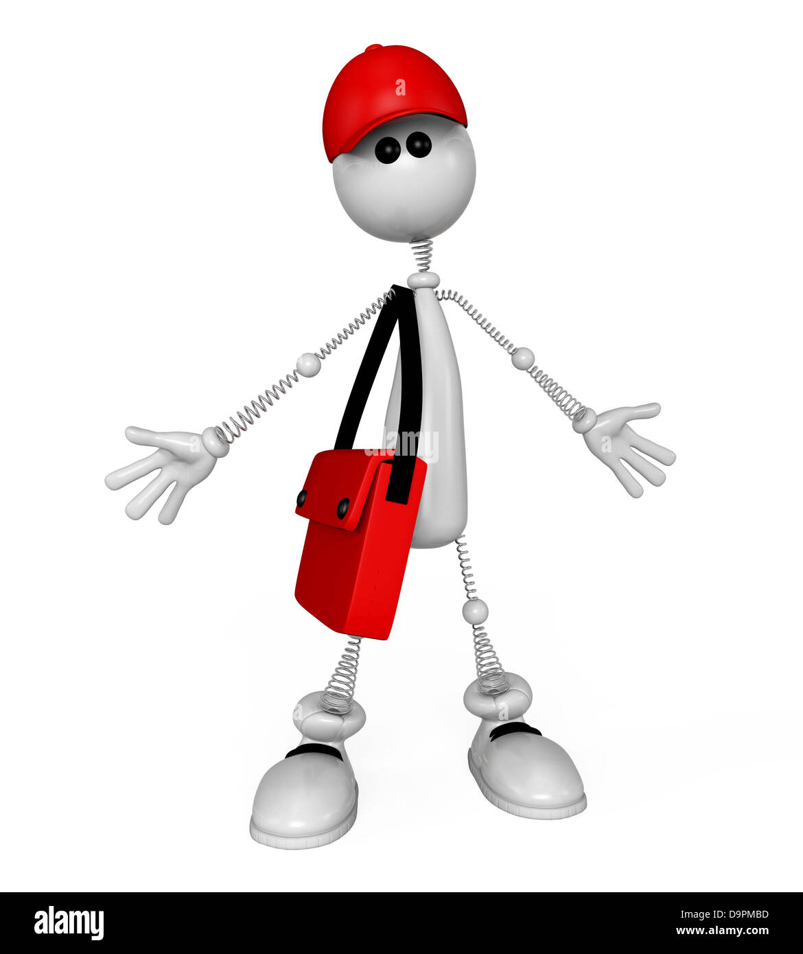 The mail carrier delivers letters and parcels Stock Photo - Alamy