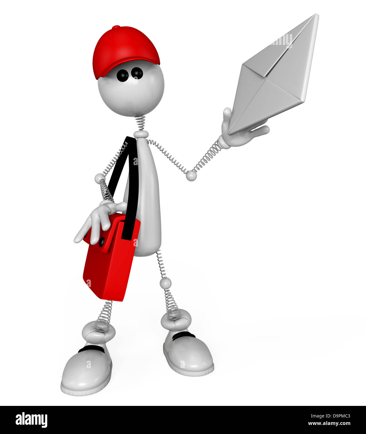 The mail carrier delivers letters and parcels Stock Photo - Alamy