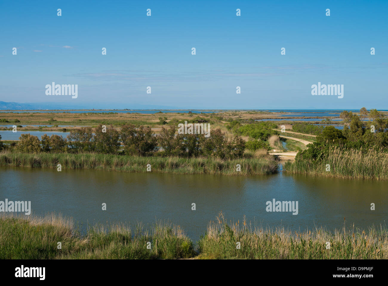 Ebro delta, with its wetlands spreading all over the natural park Stock ...